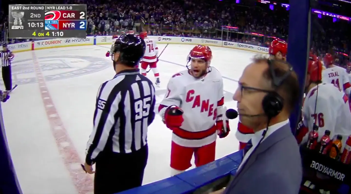 Tony DeAngelo caught on live mic trying to challenge K'Andre Miller