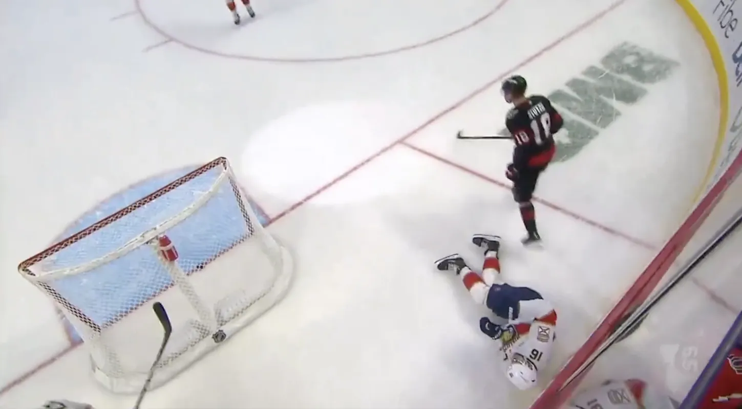 Scary scene surfaces for Alexander Barkov after having to be helped up ...