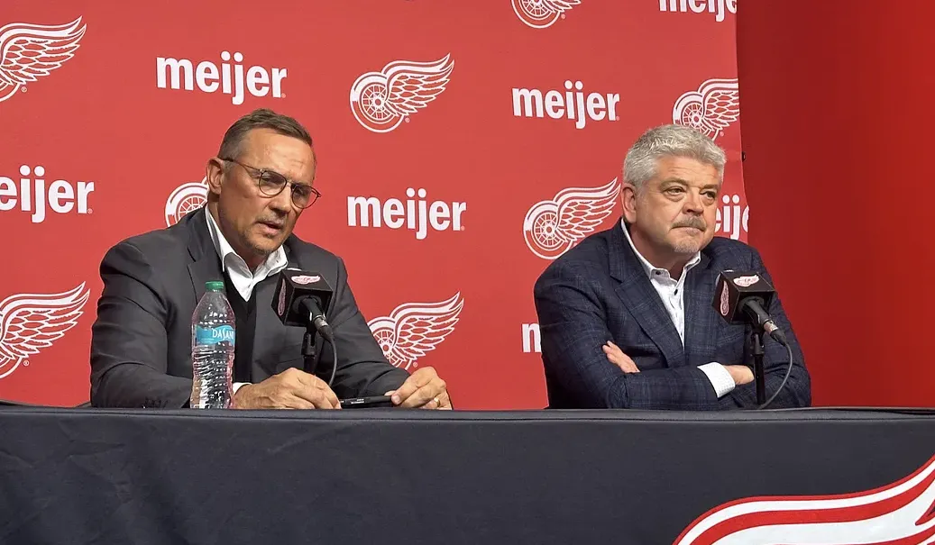 Detroit Red Wings address the media after completing a huge two-player ...