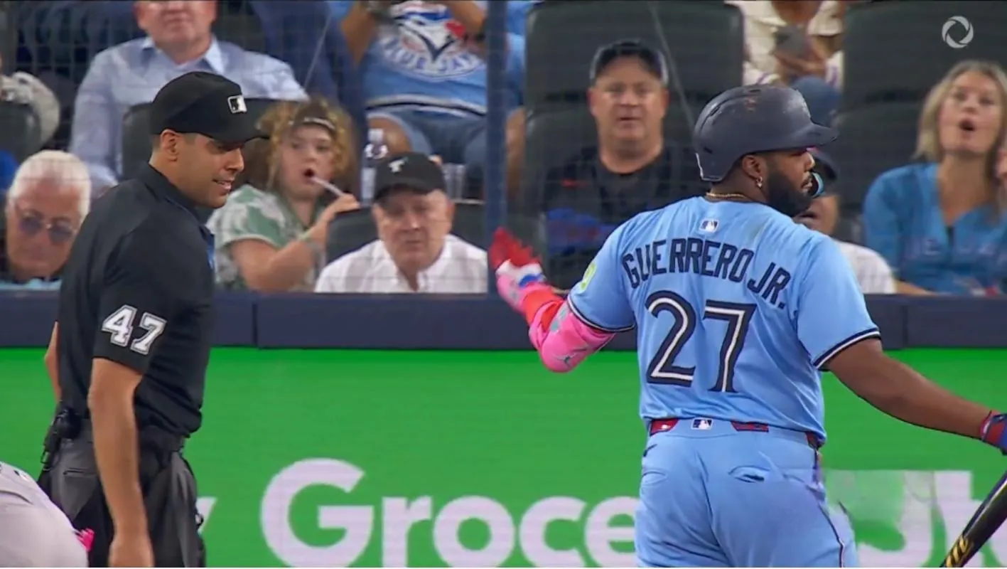 Blue Jays first baseman Vladimir Guerrero Jr gets tossed from game vs ...