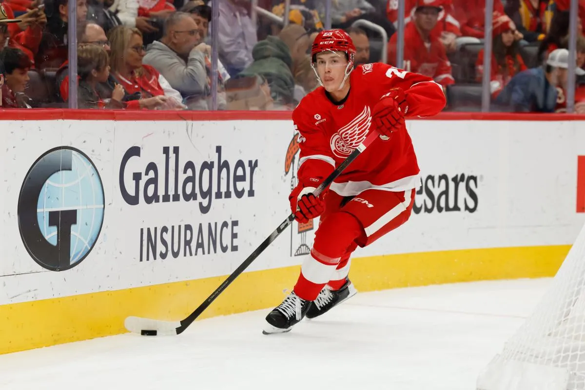 Two Red Wings look on the outside of Sunday's lineup vs. Sharks in San Jose