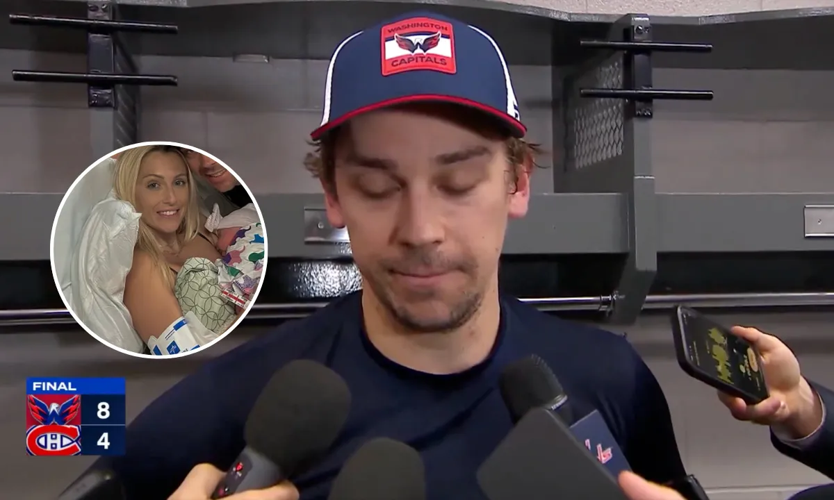 Dylan Strome gets emotional after learning his wife gave birth during ...