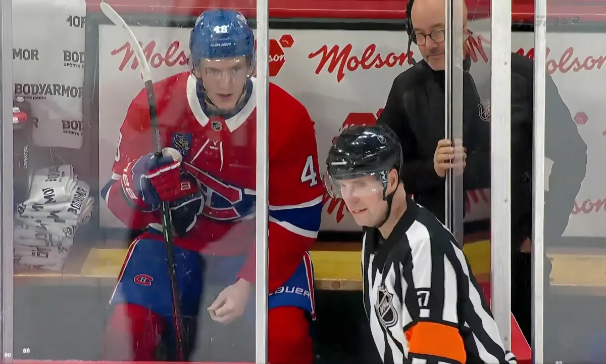 Controversial Lane Hutson penalty sparks unexpected apology from NHL ...