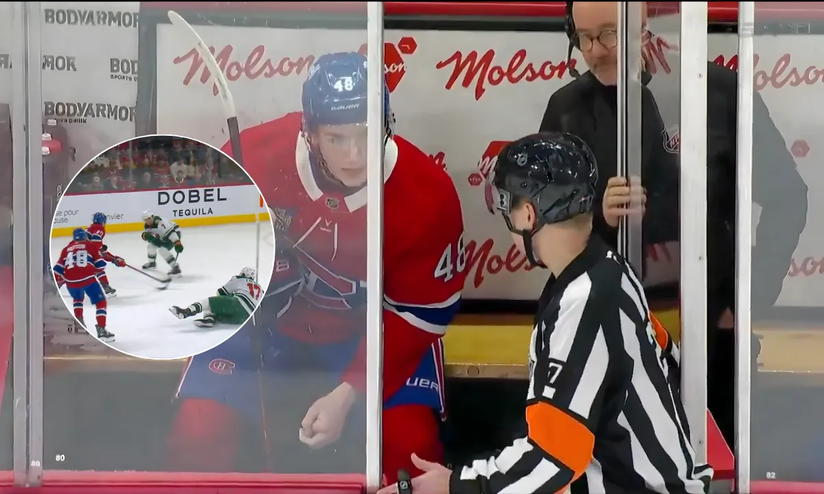 Lane Hutson reveals what ref Eric Furlatt told him after the ...