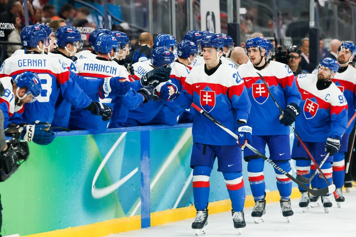 Juraj Slafkovsky drops Matthew Tkachuk in heated Olympic semifinal clash