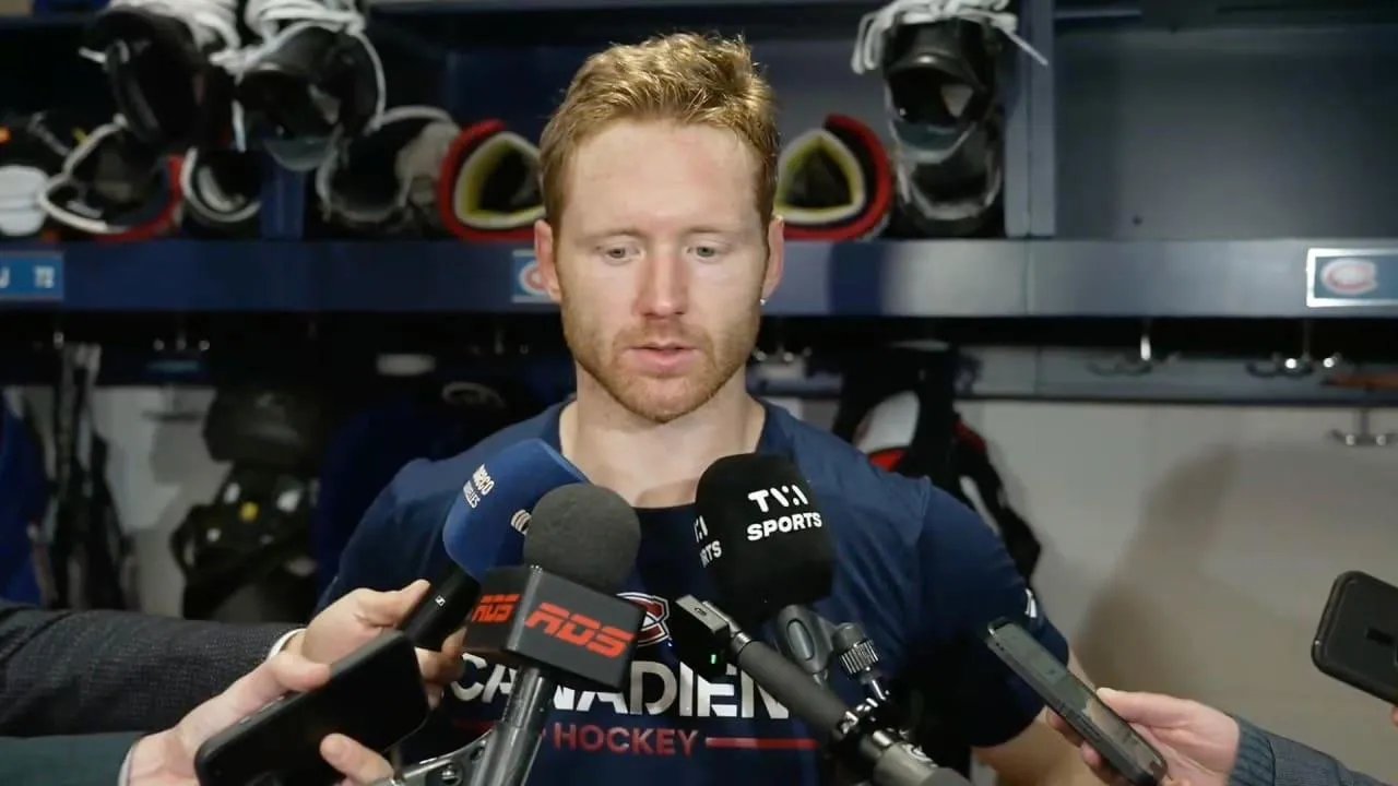 Gros geste posé pour Mike Matheson après son erreur qui a coûté le match