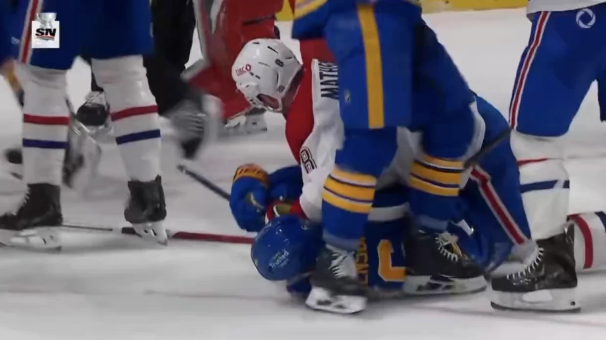 Mike Matheson stuns everyone with a bizarre move on Zach Benson during ...