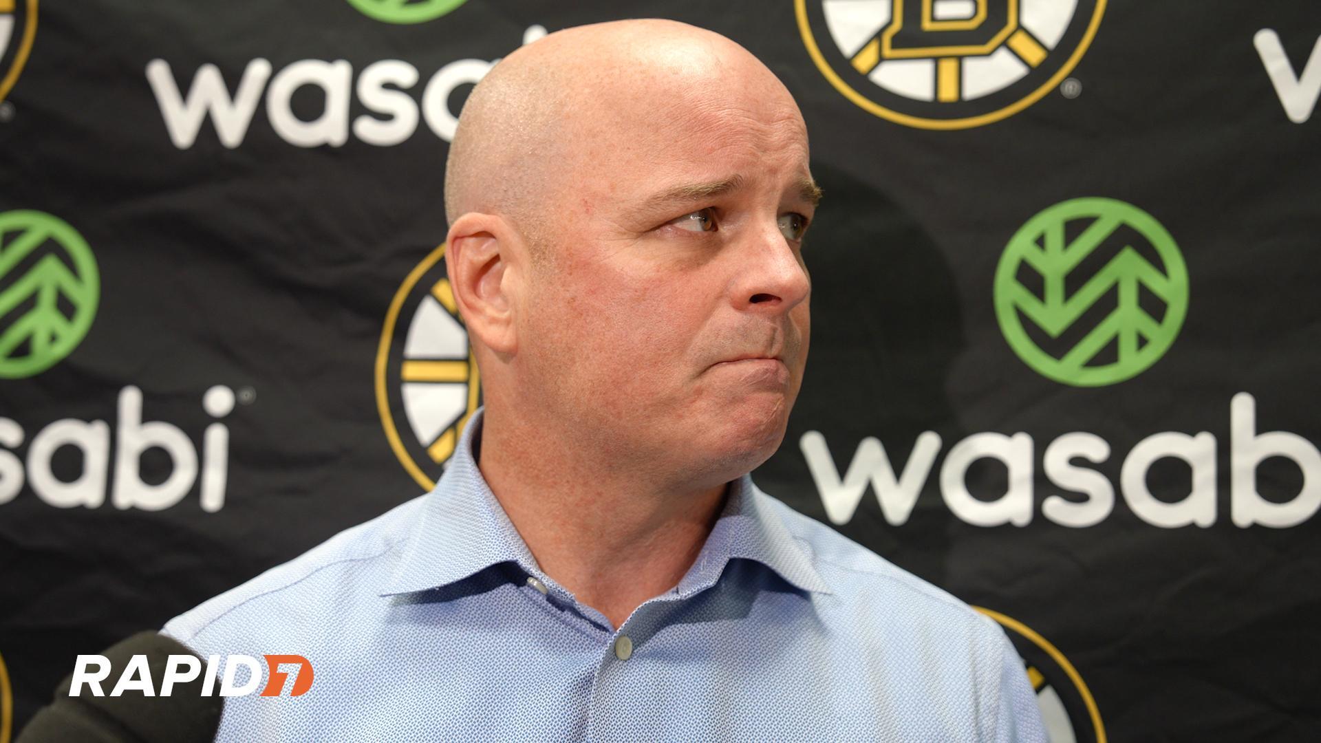Bruins head coach Jim Montgomery confirms the Bruins starting ...